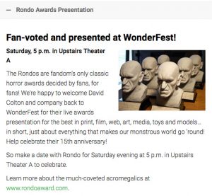The Rondo Hatton Classic Horror Awards – Honoring the best in classic ...